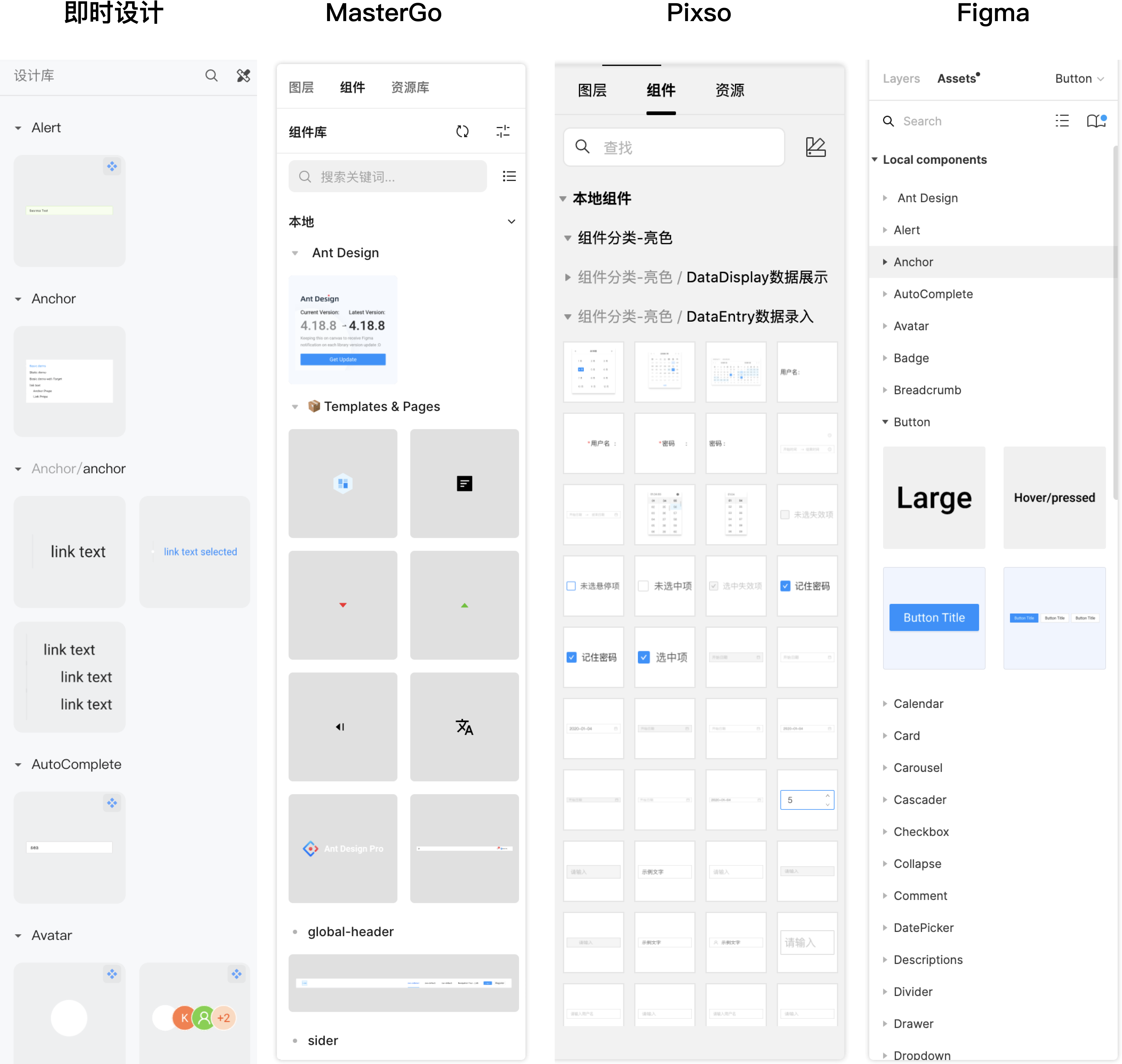 即时设计、MasterGo、Pixso 对比测试 - 龙爪槐守望者